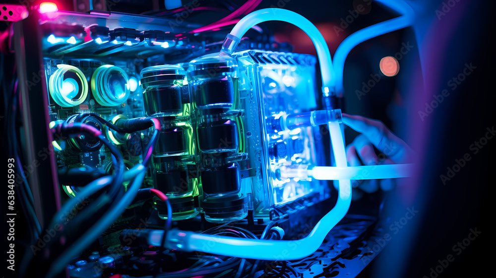 Witness the cooling prowess of a custom water cooling loop, engineered ...
