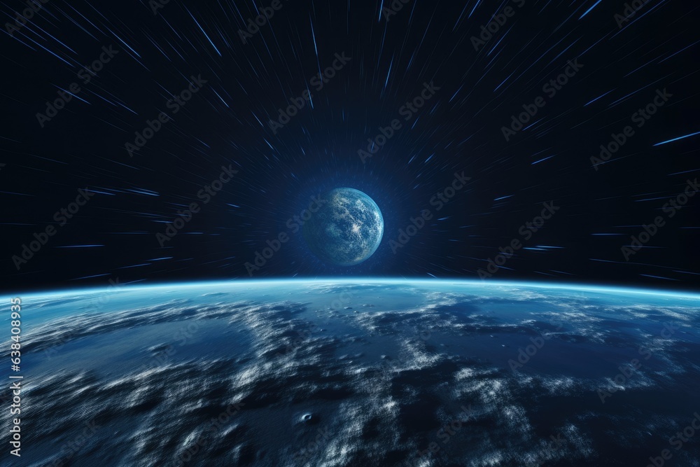 From the desolate expanse of the Moon's surface, behold the ...