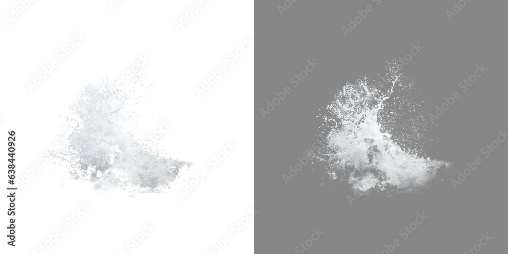 Water blue white splash transparent isolated. Shape form droplet of ...
