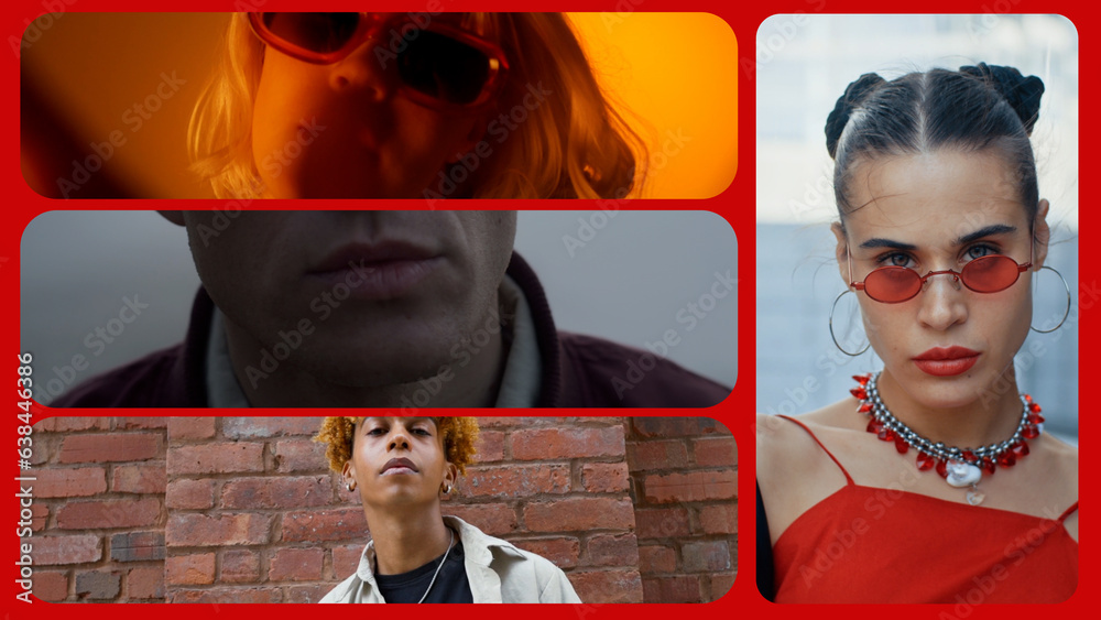 Split Screens - 4 Frame Stock Template | Adobe Stock