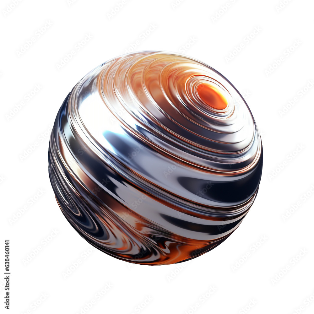 Melted chrome planet shape isolated. Iridescent liquid metal sphere on ...