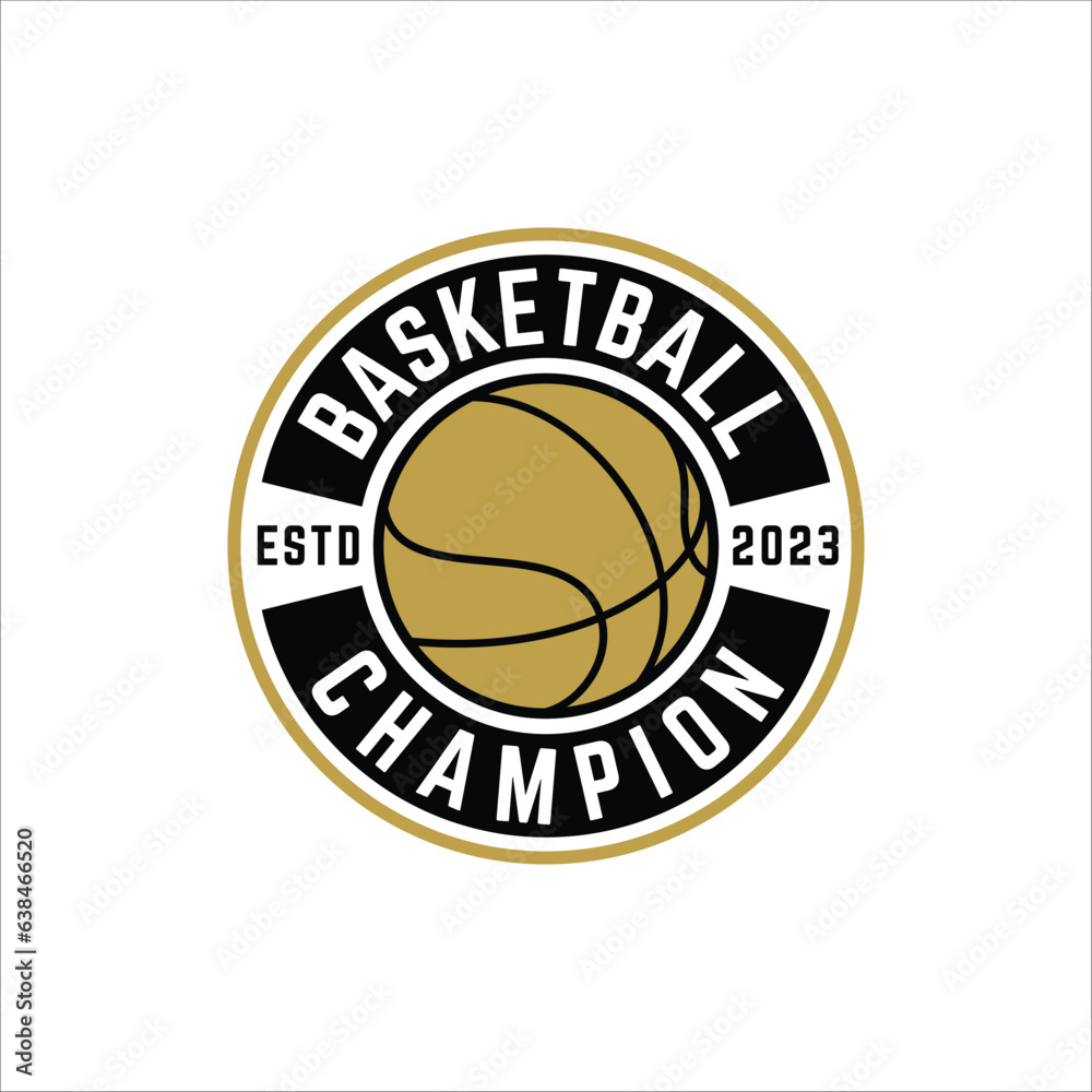 basketball badge logo vector illustration. for printing, stickers ...