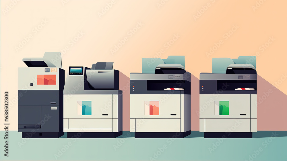 Printers and Copiers: Office equipment like printers and copiers, used for producing documents ...