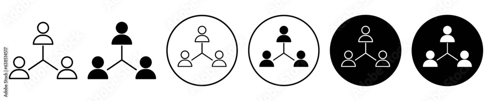 Human interaction icon set. people social connections. business users ...