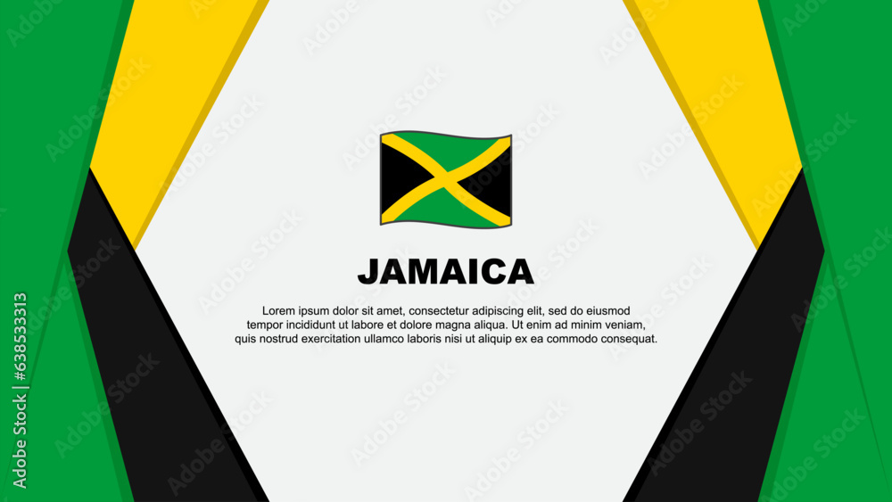 Jamaica Flag Abstract Background Design Template. Jamaica Independence ...