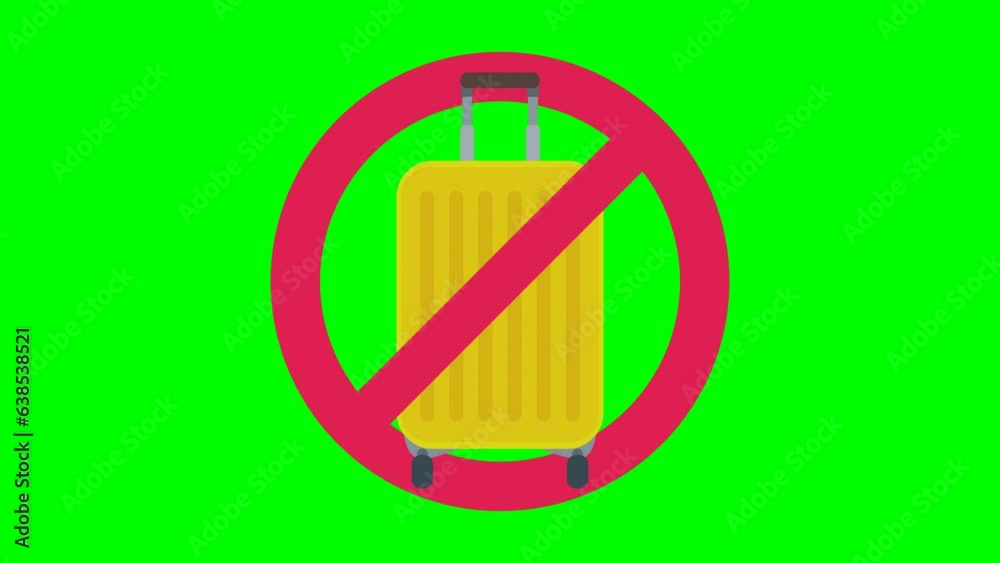 Appearance and disappearance animation of red crossed out circular ...