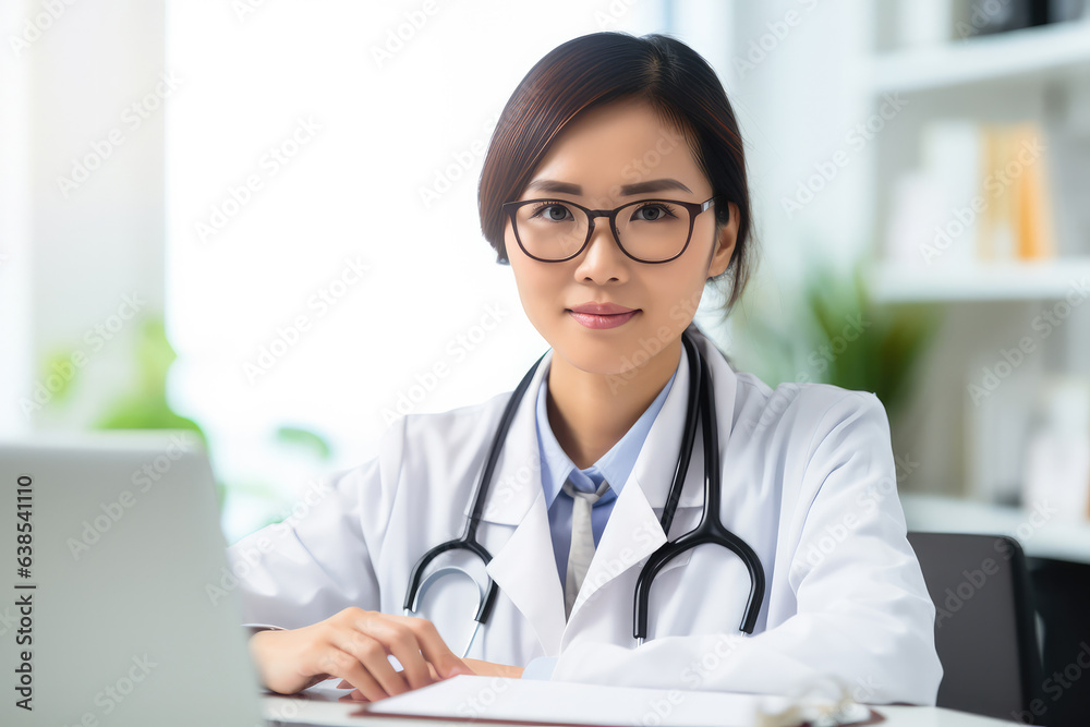 Empowering Care: Asian Female Doctor Confidence in Clinic - Embodiment ...