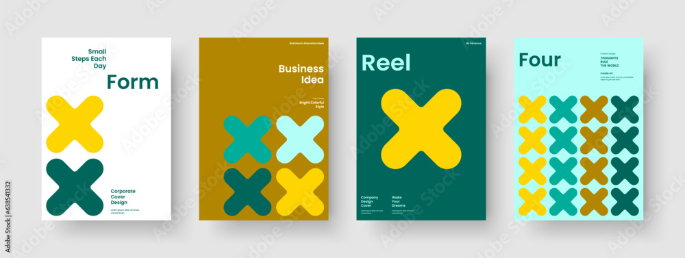 Geometric Brochure Design. Isolated Report Layout. Abstract Poster ...