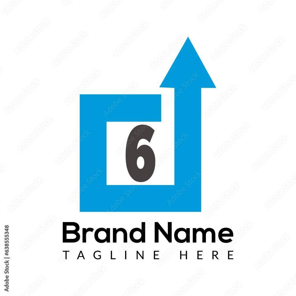 Abstract 6 letter modern initial logo design Stock Vector | Adobe Stock