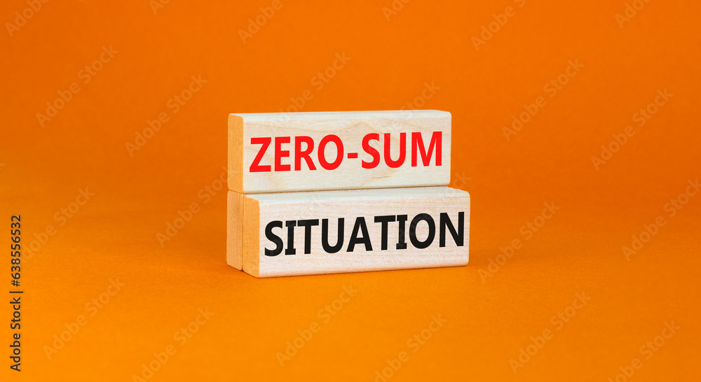 Zero-sum situation symbol. Concept words Zero-sum situation on ...