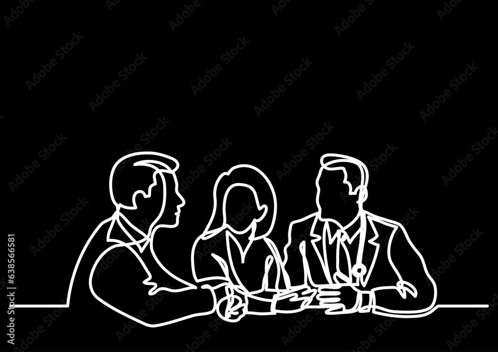 continuous line drawing vector illustration with FULLY EDITABLE STROKE ...