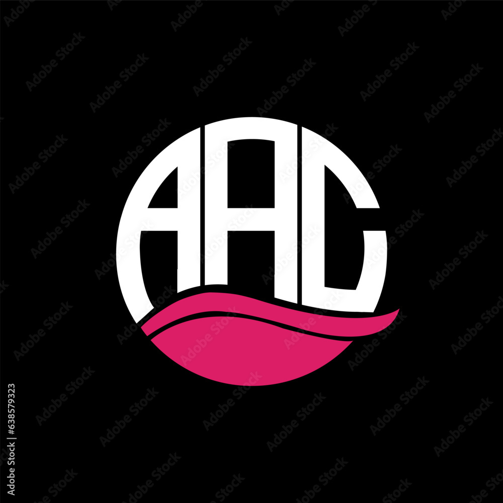 AAC letter logo design on black background. AAC creative initials ...