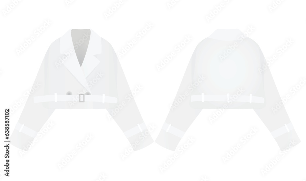 Female crop jacket. vector illustration Stock Vector | Adobe Stock