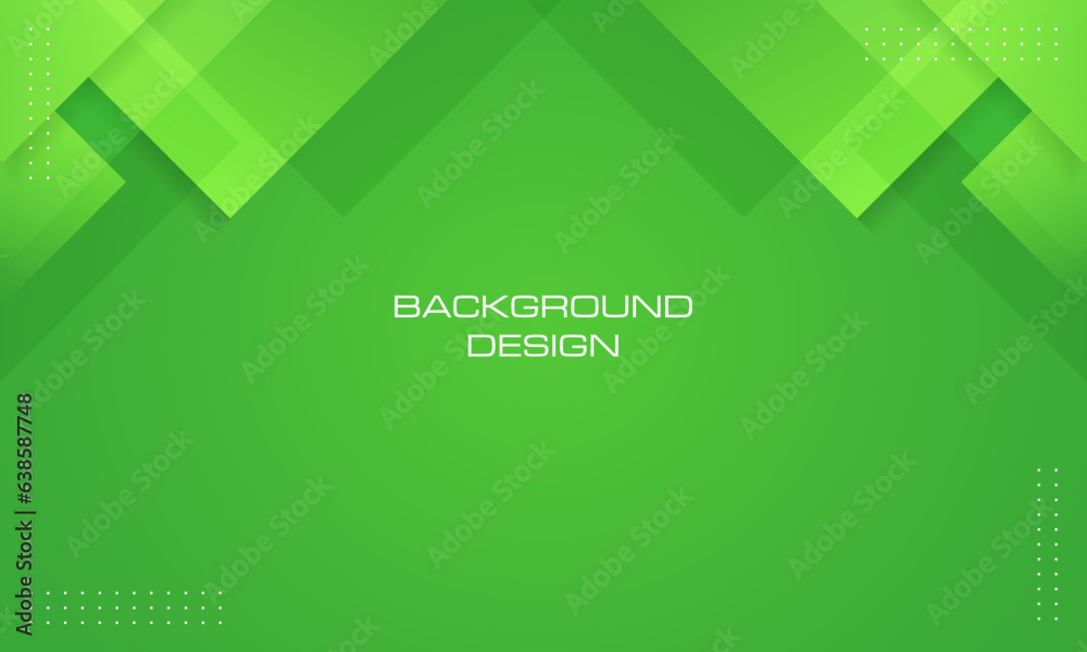 Abstract green geometric background for business presentation, banner ...