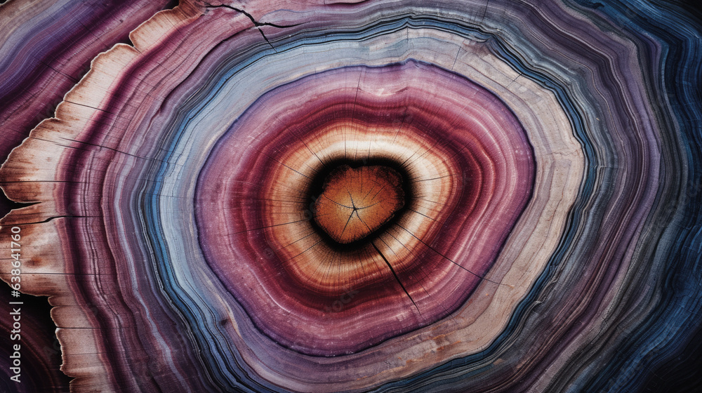 Tree rings cross section of polished petrified wood, background design ...