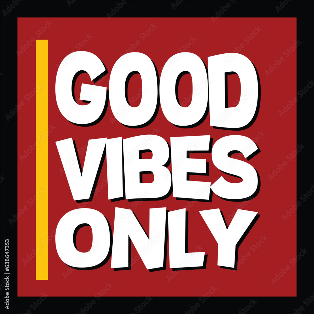 positive quote banner design in vector good vibes only vector banner ...