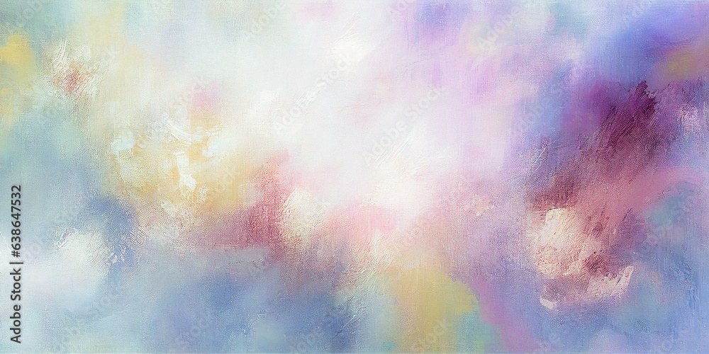 Blue yellow purple abstract oil brush strokes texture painting ...