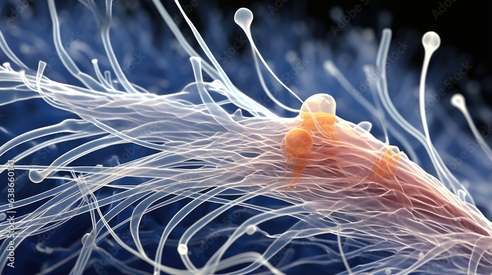 A microscopic flagella observed under a microscope is composed of ...