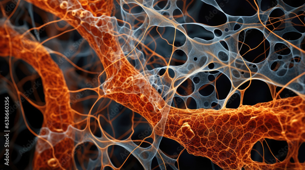 This macro image is of a eukaryotic cell with its cytoskeleton clearly ...