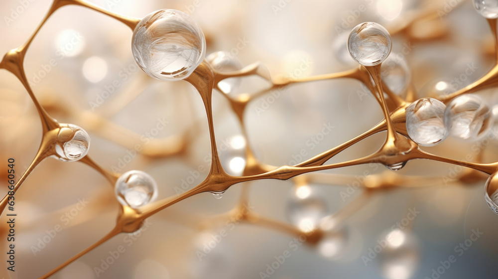 The macro image of proteins appears as individual small bubbles ...