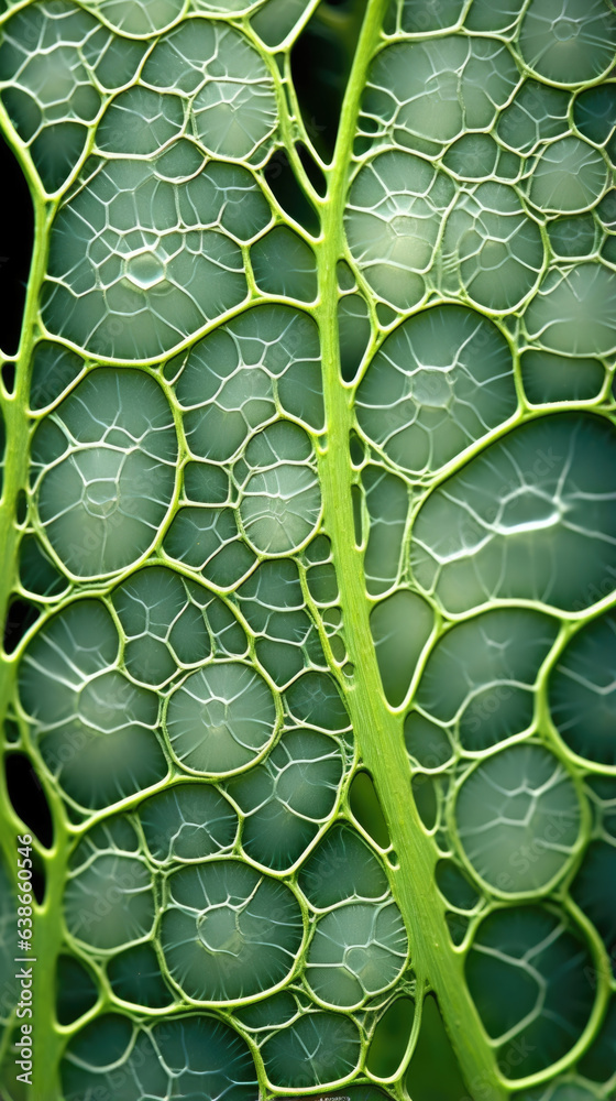 This macro image of a chloroplast magnified 500 times under an electron ...