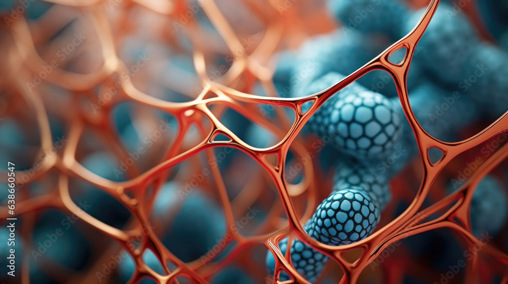 A microscopic close up of a group of histones featuring sharpedged ...