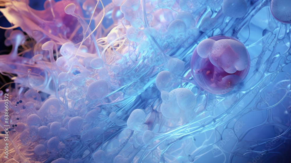 A microscopic image of cytosol shows the thin cytoplasmic fluid which ...