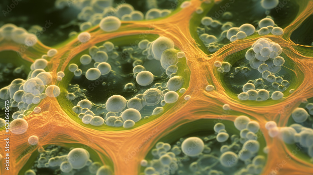 A microscopic lysosome is an encapsulated bubble of phospholipids that ...