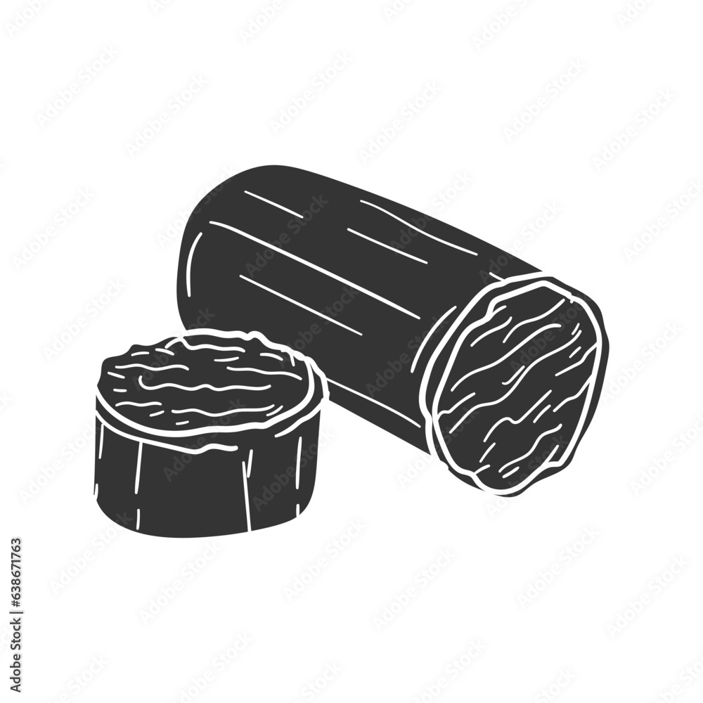 Goat Cheese Icon Silhouette Illustration. Dairy Food Vector Graphic ...