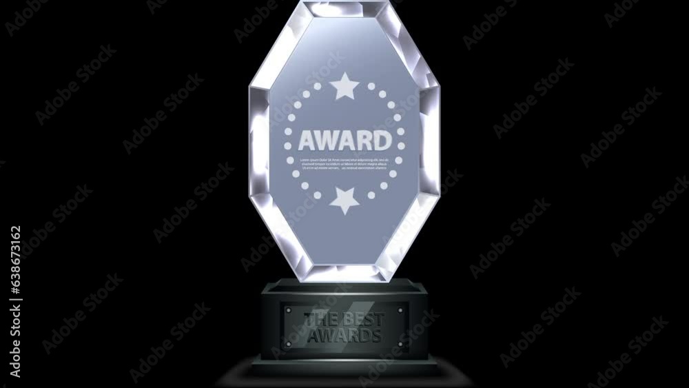 Sparkling and elegant championship trophy motion animation suitable for ...
