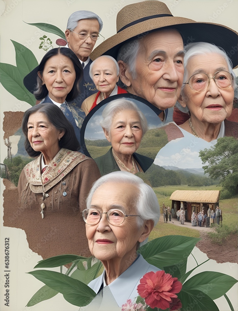 A digital collage capturing the essence of life's journey through the ...