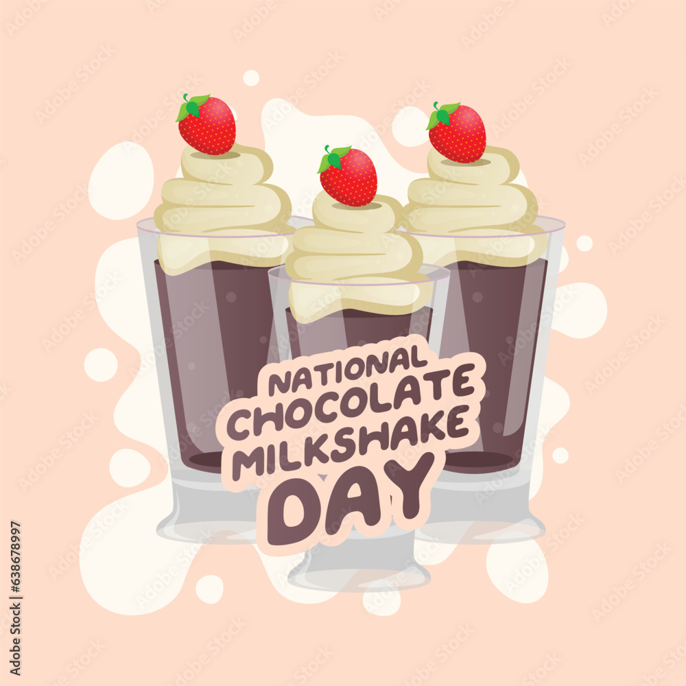 vector graphic of National Chocolate Milkshake Day good for National ...