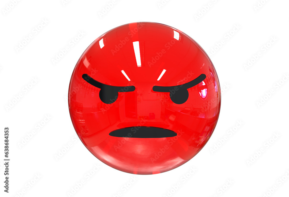 3d render emoticon reaction face Stock Illustration | Adobe Stock