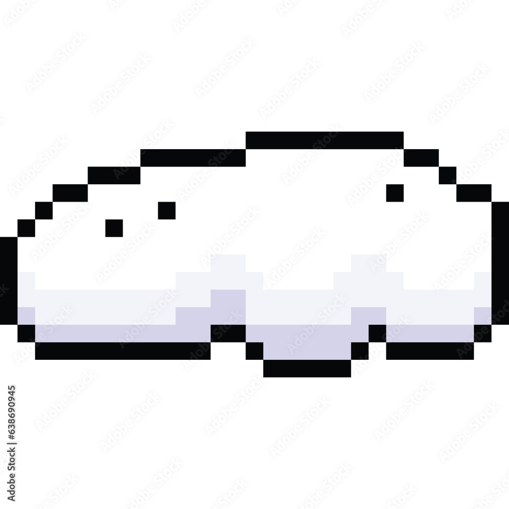 Pixel art 8bit cloud 2 Stock Illustration | Adobe Stock