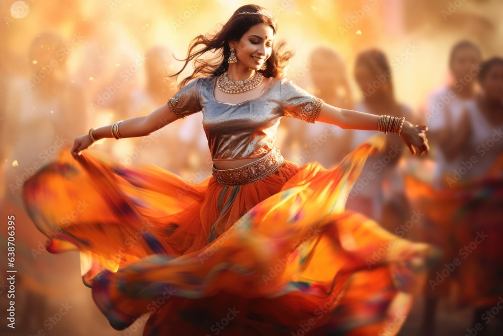 Indian folk dance background Stock Photo | Adobe Stock