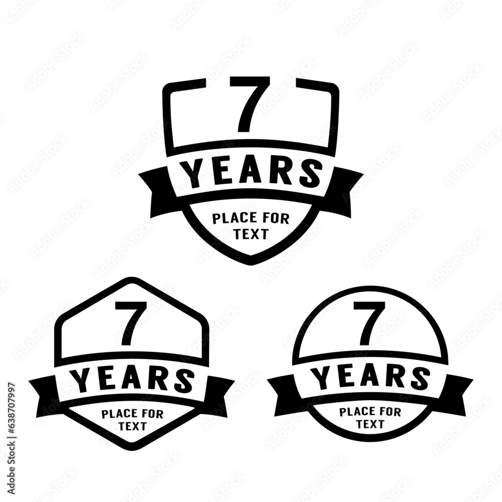 7 years anniversary celebration logotype. 7th anniversary logo ...