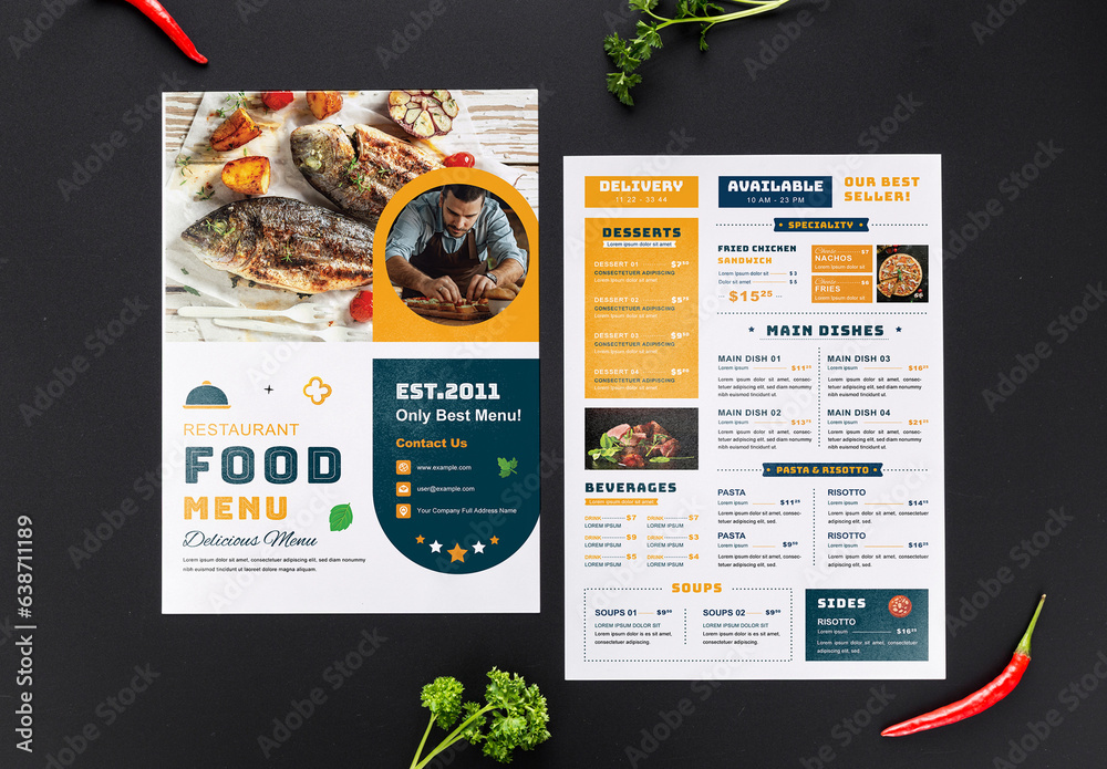 Food Menu Template Stock Template | Adobe Stock