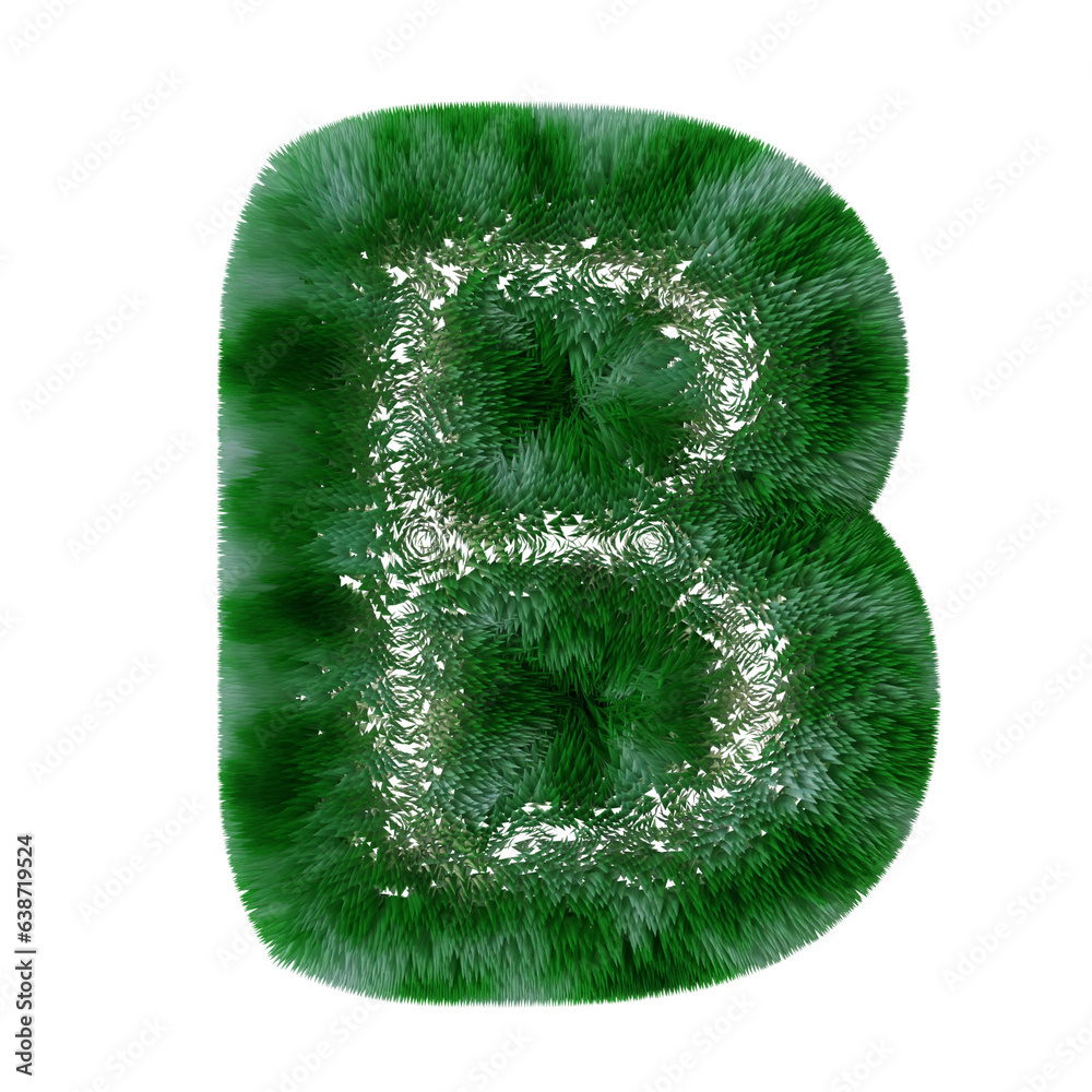 English alphabet capital "B" letters in isolated white background ...