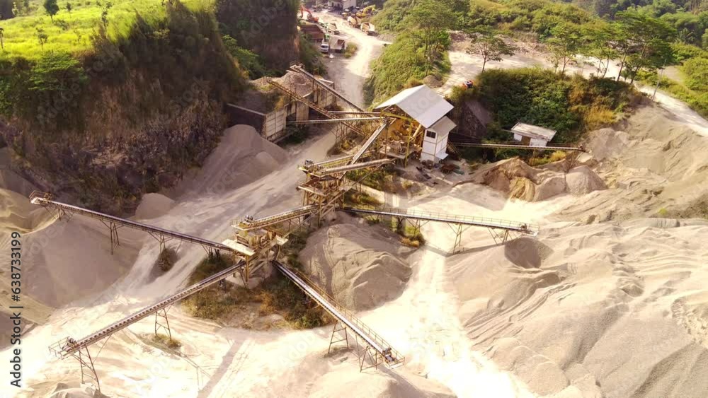 Industrial Extraction and Manufacturing Footage. Aerial video of a ...