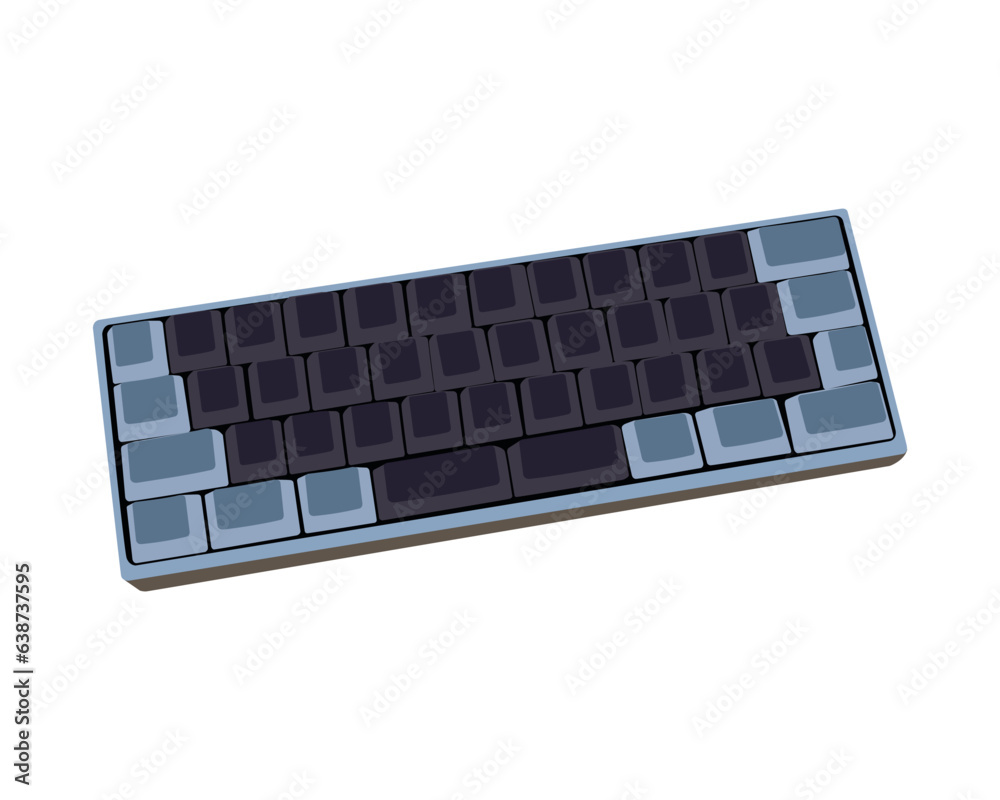 Mechanical keyboard, 40% keyboard layout. PC components. A keyboard is ...