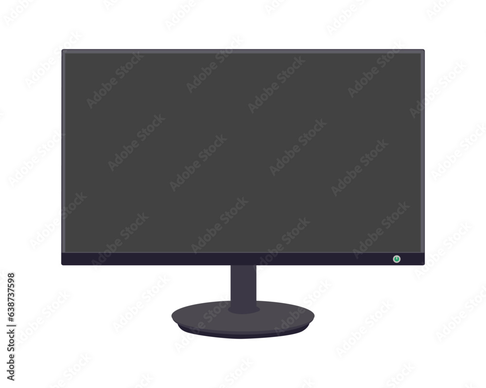 Vetor de Monitor, PC component. Display, screen. PC monitor displays ...