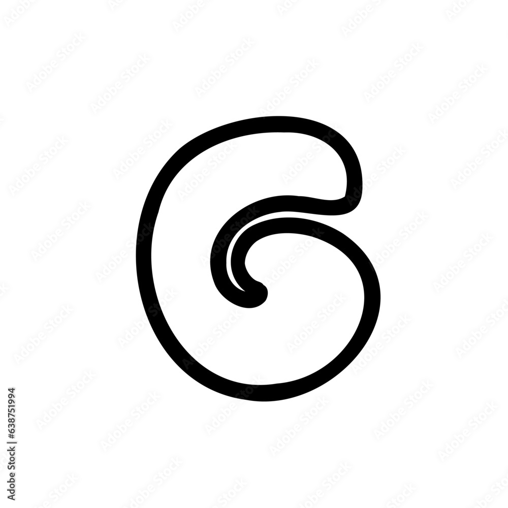 Outline G letter of latin english font in outline bubble style isolated ...