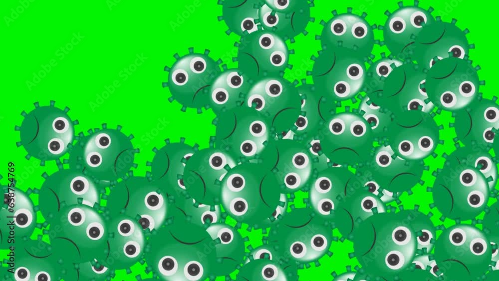 Emoticon Transition Animation Video with sad virus Emoji vídeo do Stock ...