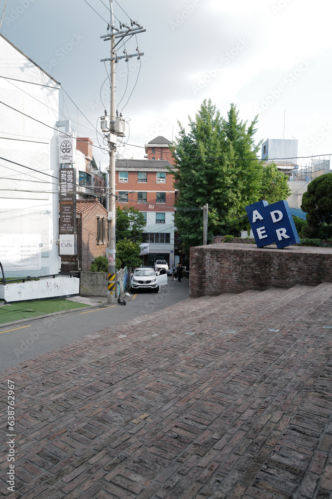 Exterior architecture and building design at Seoul urban town, the ...
