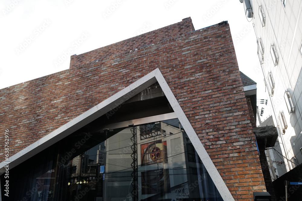 Exterior architecture and building design at Seoul urban town, the ...