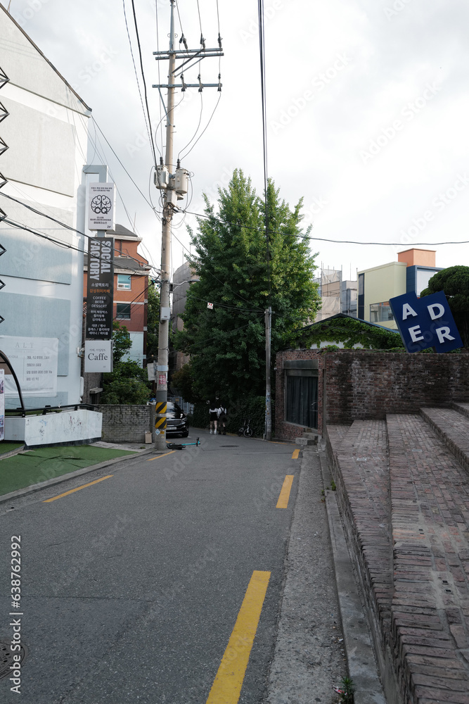 Exterior architecture and building design at Seoul urban town, the ...