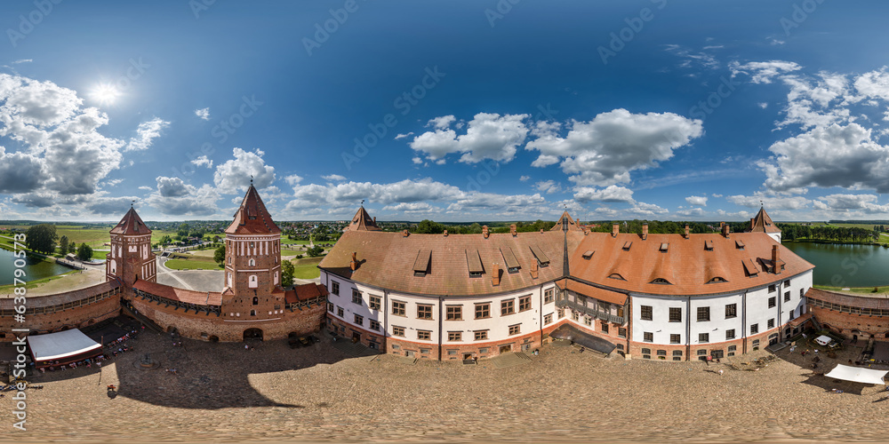 aerial seamless spherical hdri 360 panorama overlooking restoration of ...