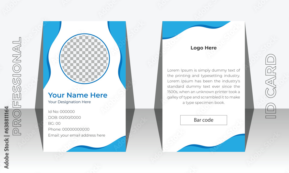 corporate Modern and simple business office id card design, Modern and ...