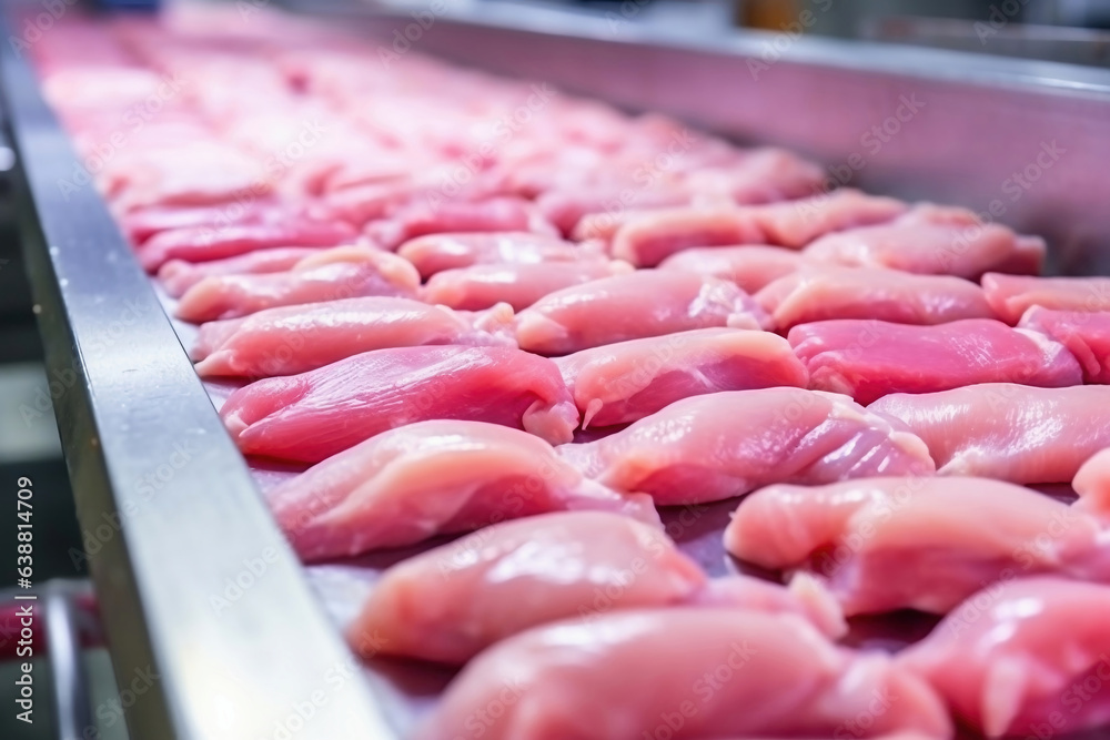 Poultry farm for the production of chicken meat. Industrial production ...