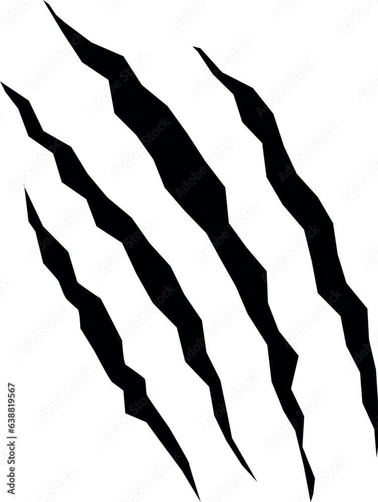Claws scratches icon isolated on white background, Claw sign. Scratch ...